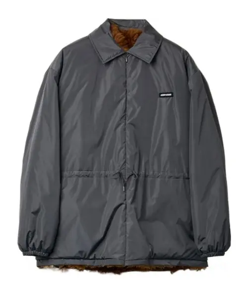 Miu Miu Technical Fabric And Shearling Blouson Jacket