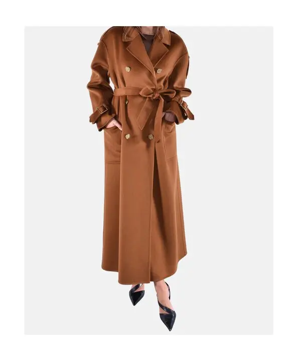 Elisabetta Franchi Belted Double-breasted Coat