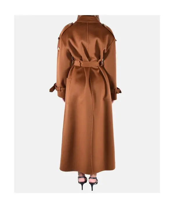 Elisabetta Franchi Belted Double-breasted Coat