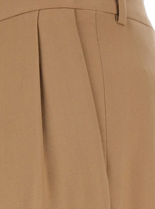 Celine Wool-blend Casual Trousers With Belt Loops