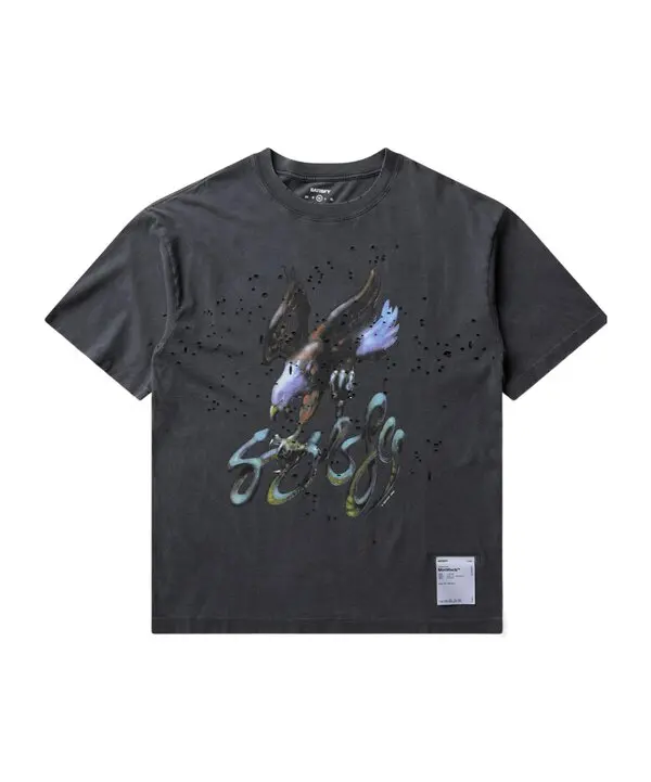 Satisfy Printed Short-sleeved T-shirt - Make Old Black