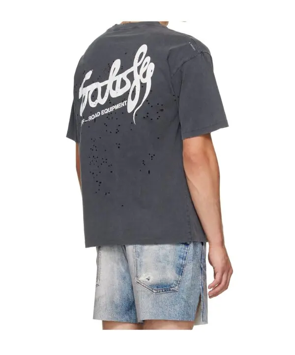 Satisfy Printed Short-sleeved T-shirt - Make Old Black