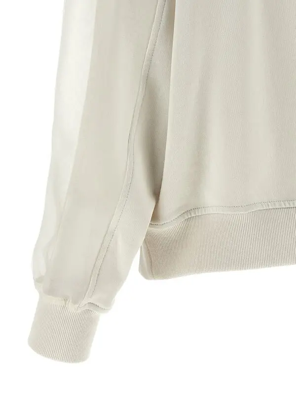 Brunello Cucinelli Long Sleeve Crewneck Sweatshirt - White