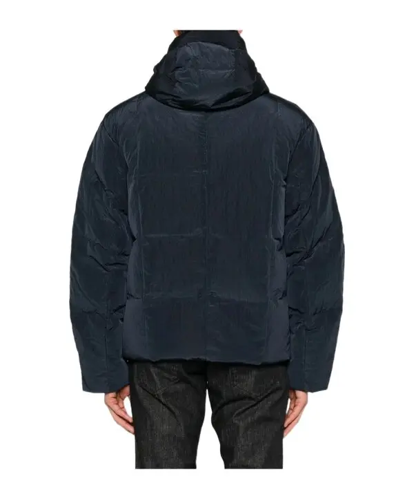 Emporio Armani Logo-plaque Hooded Jacket - Navy Blue