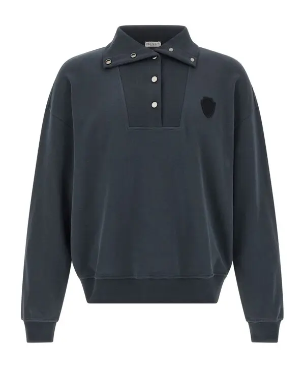 Brunello Cucinelli Smooth' Sweatshirt - Black