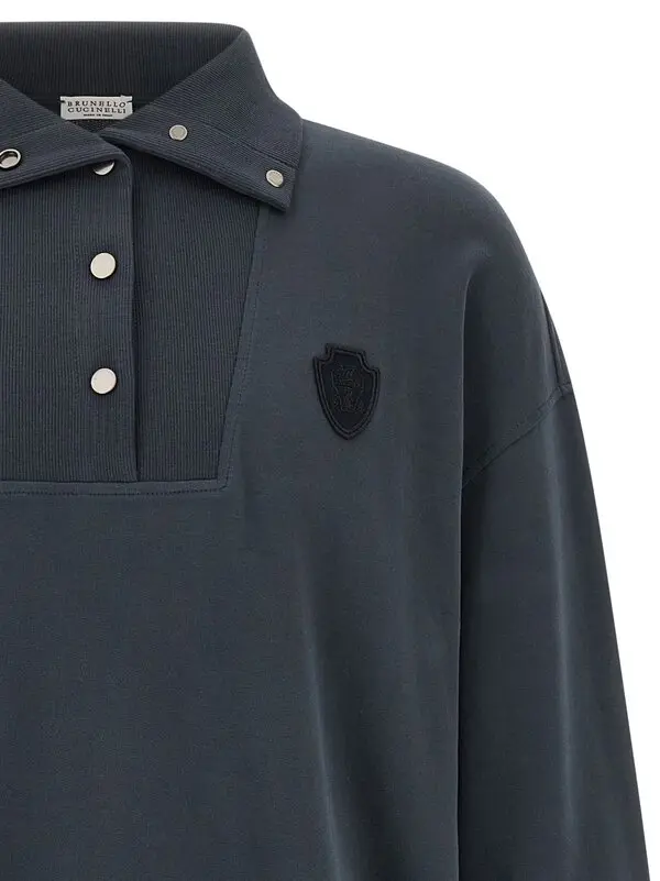 Brunello Cucinelli Smooth' Sweatshirt - Black
