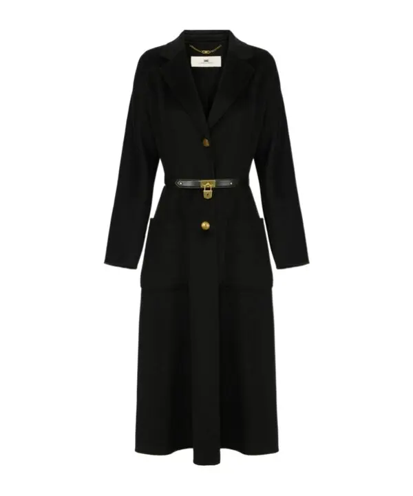 Elisabetta Franchi Single-breasted Belted Coat