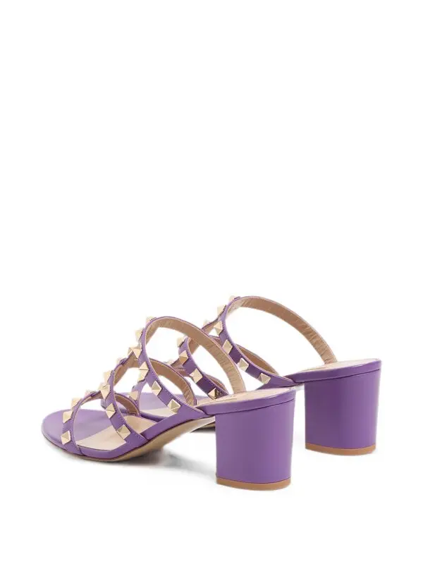 Valentino Garavani Rockstud Heeled Sandals - Purple