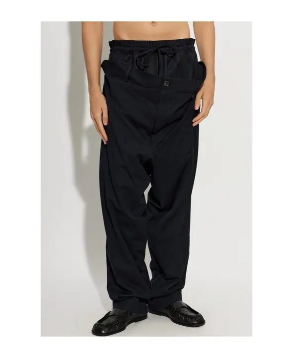 VIVIENNE WESTWOOD Elastic Drawstring Cargo Pants - Grey