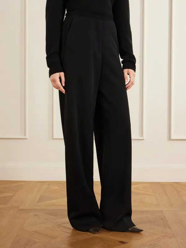 THE ROW Wide-leg Pants - Black