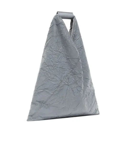 MAISON MARGIELA Japanese Crinkled Top Handle Bag - Light Blue