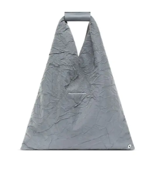 MAISON MARGIELA Japanese Crinkled Top Handle Bag - Light Blue
