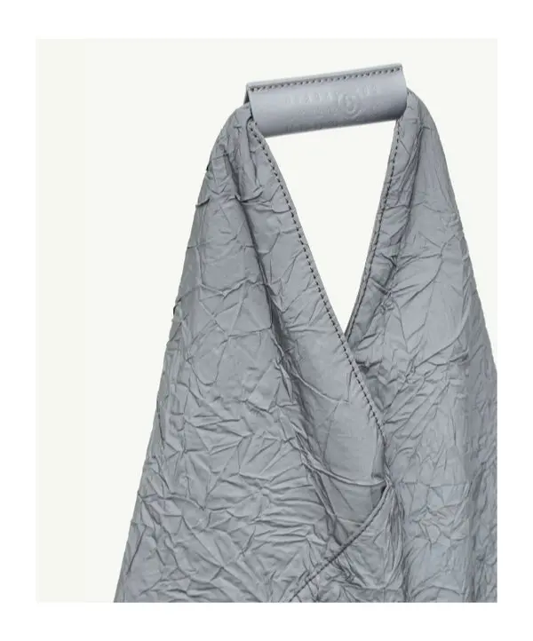 MAISON MARGIELA Japanese Crinkled Top Handle Bag - Light Blue