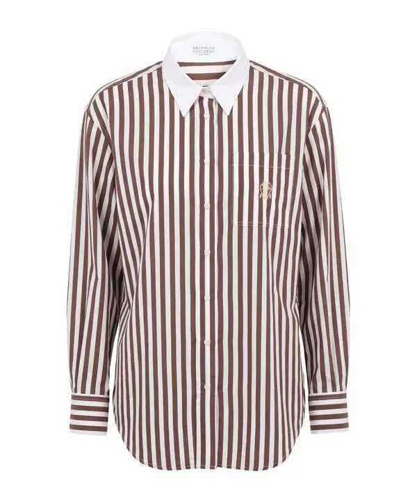 Brunello Cucinelli Striped Long-sleeve Shirt