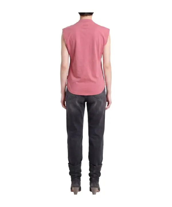 Isabel Marant Étoile Basic Color Crewneck Short-sleeve T-shirt
