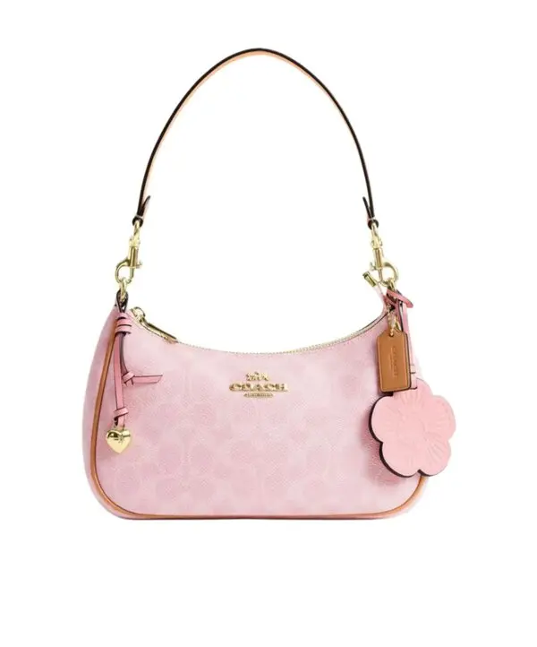 COACH Teri Zipper Shoulder Bag - Pink