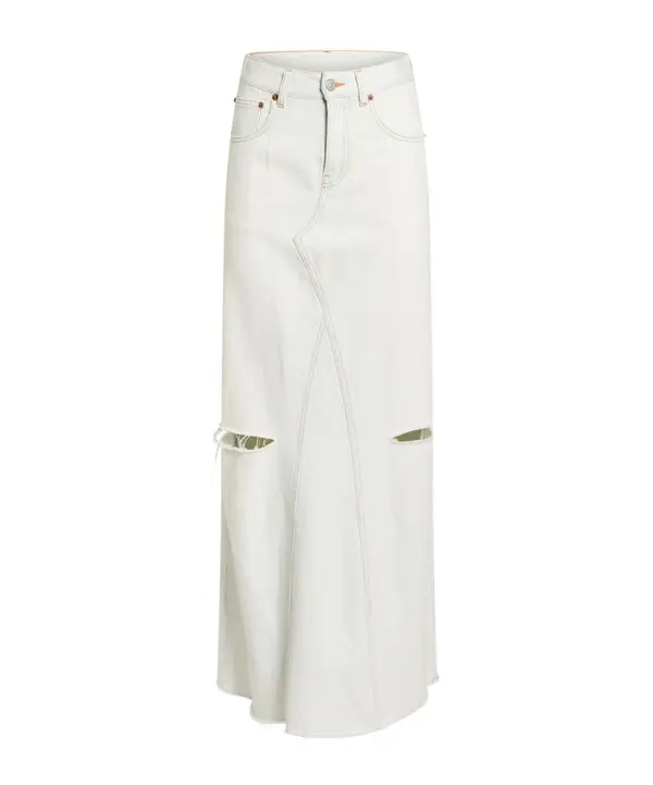 MAISON MARGIELA Light-wash Denim A-line Skirt