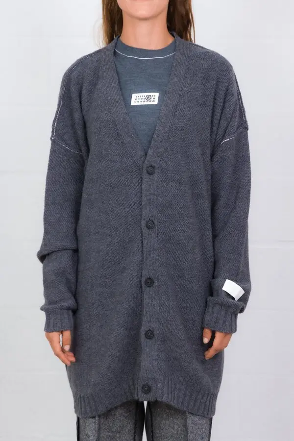 MAISON MARGIELA Button-fastening Oversized Knitted Cardigan