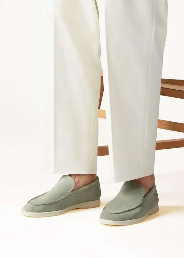 Loro Piana Summer Walk Loafer Shoes - Tea Pink