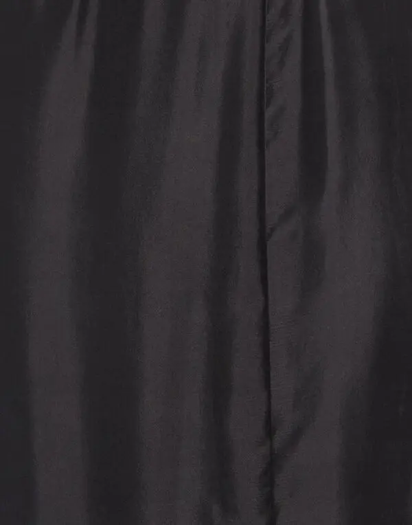 MAISON MARGIELA Solid Satin Midi Skirt - Black