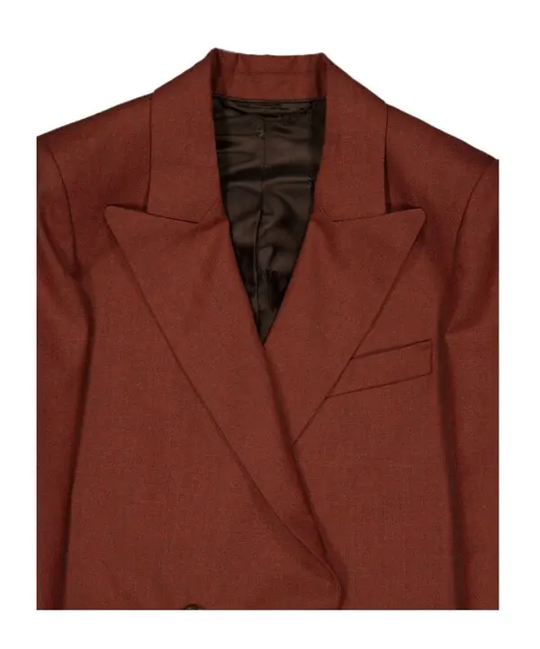 BLAZÉ MILANO Patea Everyday Double-breasted Tailored Jacket - Rust-red