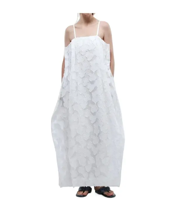 Carven Jacquard Pleated Bubble Dress