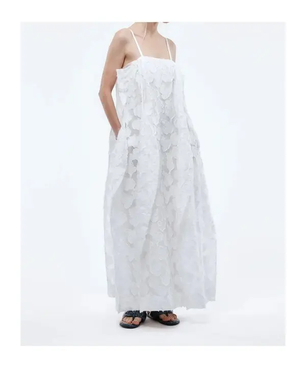 Carven Jacquard Pleated Bubble Dress