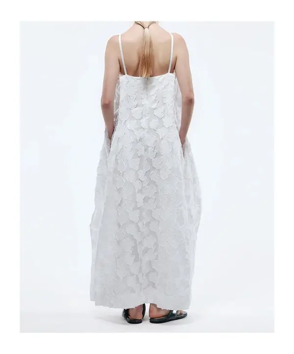Carven Jacquard Pleated Bubble Dress