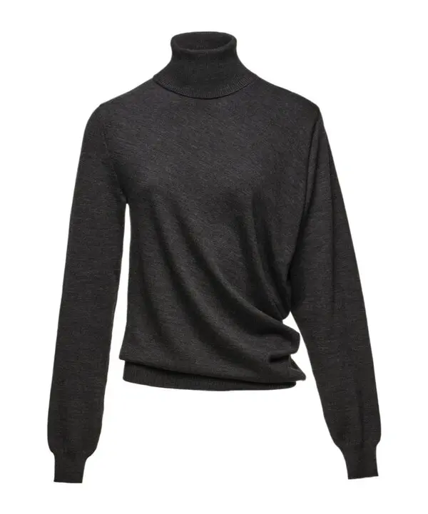 Magda Butrym Draped Turtleneck Jumper - Grey