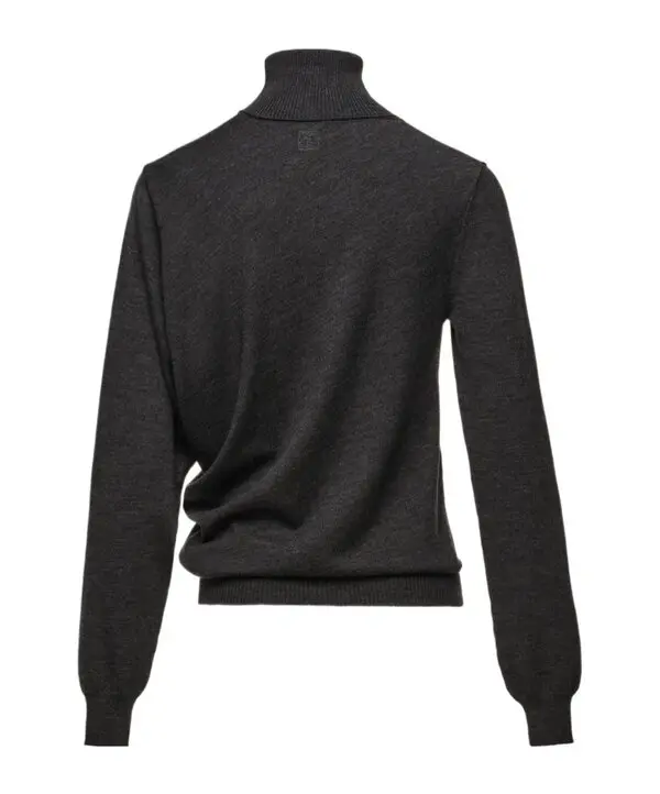 Magda Butrym Draped Turtleneck Jumper - Grey
