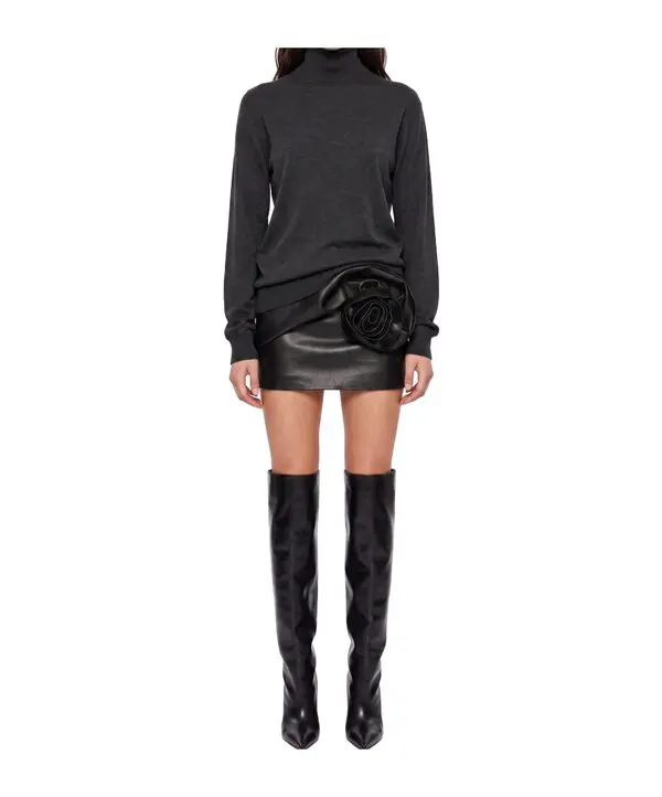 Magda Butrym Draped Turtleneck Jumper - Grey
