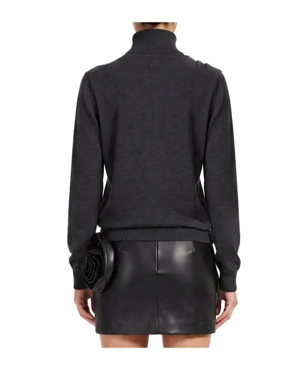 Magda Butrym Draped Turtleneck Jumper - Grey
