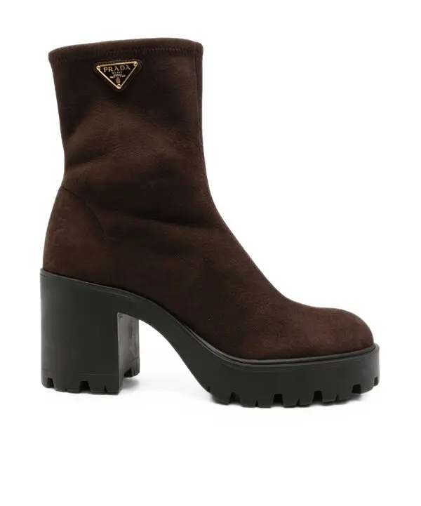 Prada Logo-plaque Chunky-sole Boots