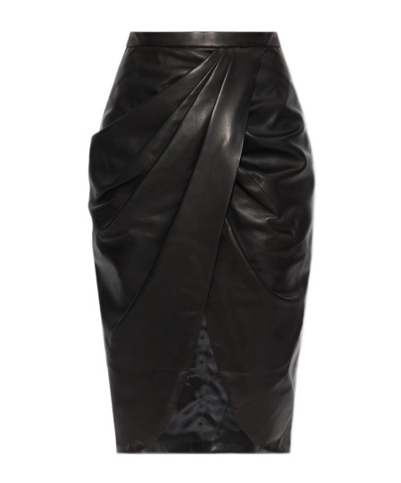 Balmain Pleated Skirt - Black