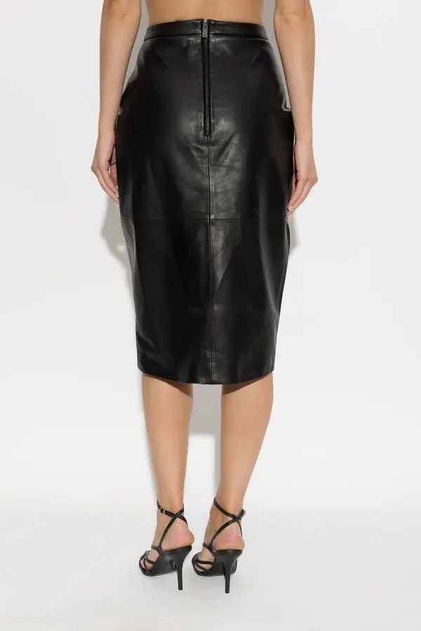 Balmain Pleated Skirt - Black