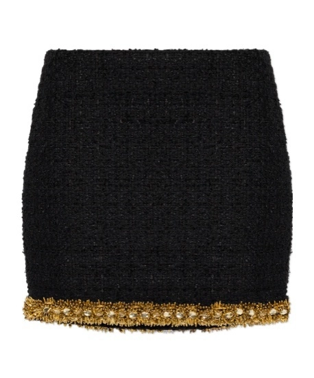 Balmain Color-block Skirt - Black