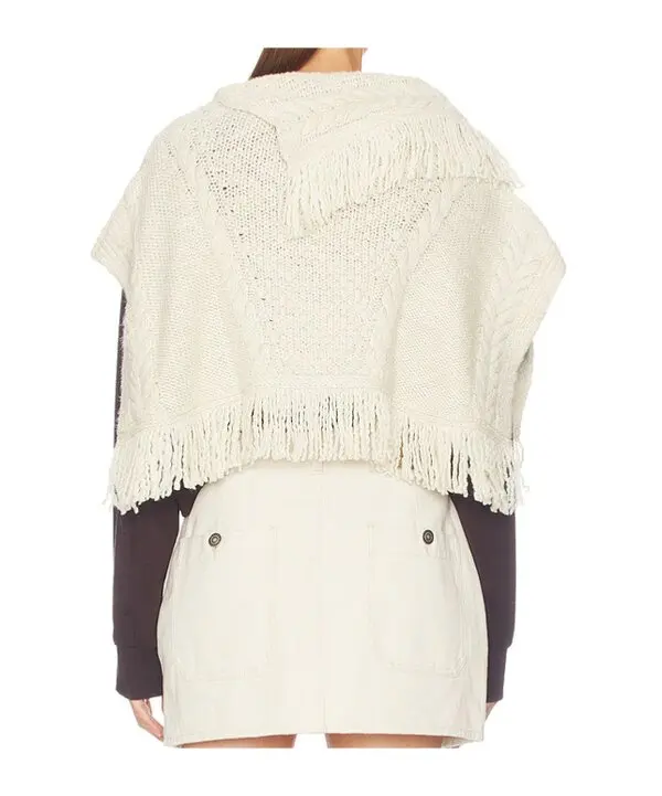 Isabel Marant Étoile Kacie Fringed Knit Cape