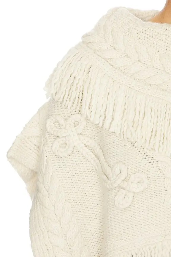 Isabel Marant Étoile Kacie Fringed Knit Cape