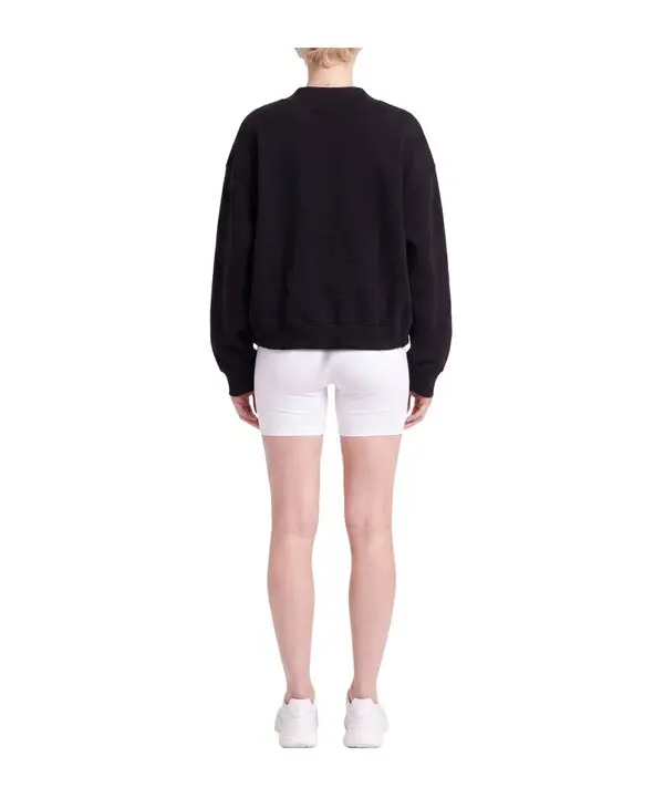 Sportmax Solid-color V-neck Long-sleeve Sweatshirt - Black