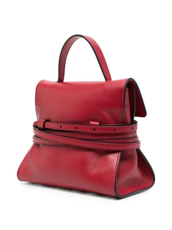 Moschino Tie Me Belt-detail Top-handle Mini Tote Bag - Red