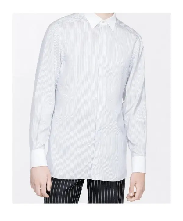 TOM FORD Silk Ladder Stripe Fluid Fit Shirt - No