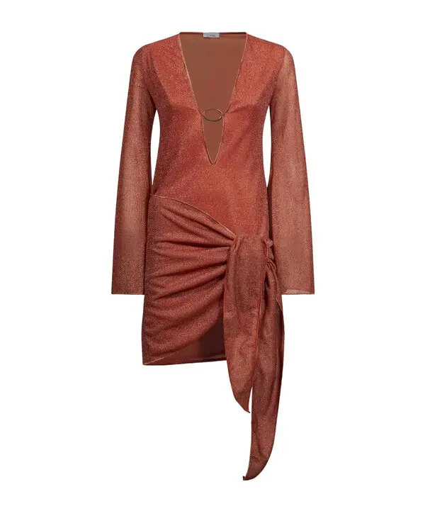 Oseree Lace-up Mini Dress