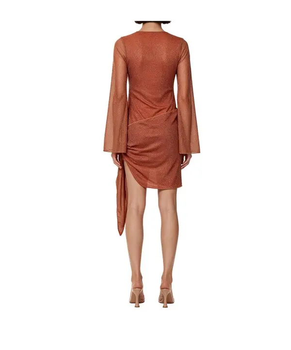 Oseree Lace-up Mini Dress