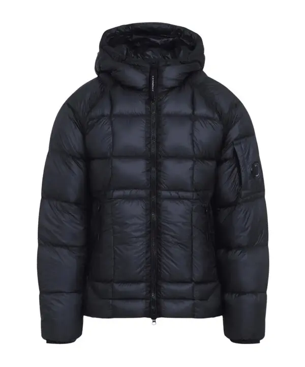 C.P. COMPANY Quilted Down Jacket With Zip Closure