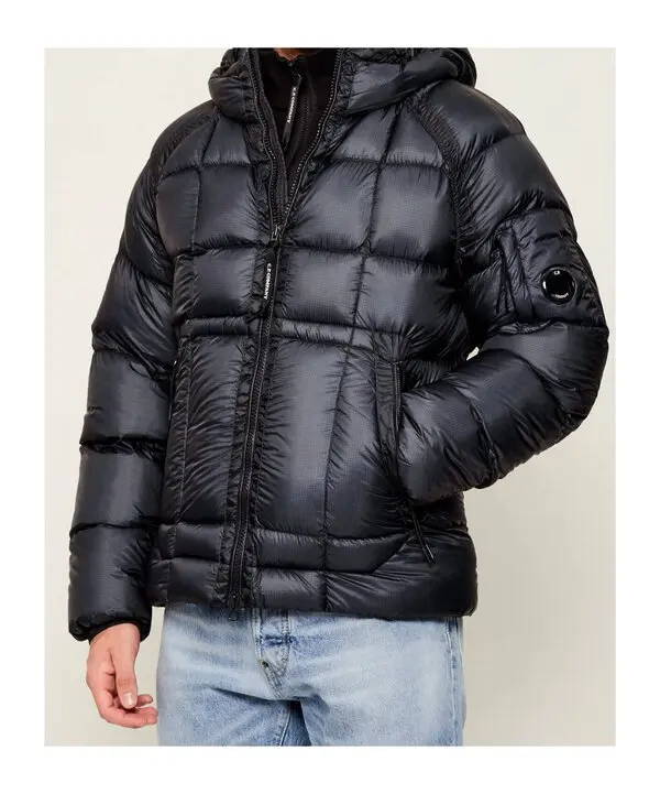 C.P. COMPANY Quilted Down Jacket With Zip Closure