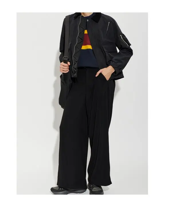 Sacai Belted Wide-leg Pants