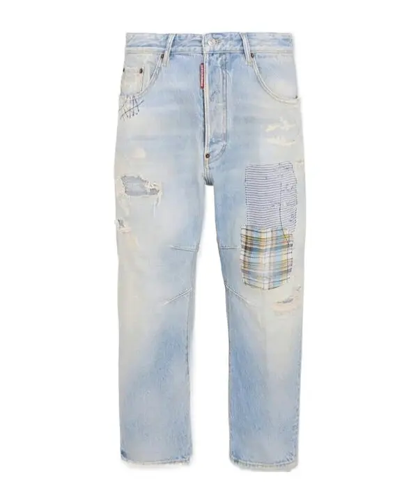 Dsquared2 Patched Superlite Kawaii Jeans - Blue