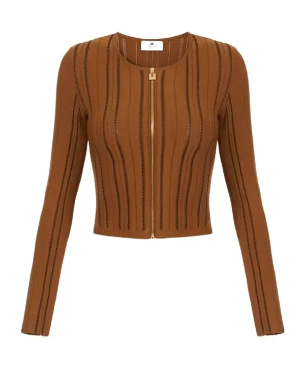 Elisabetta Franchi Cardigan In Knit Fabric