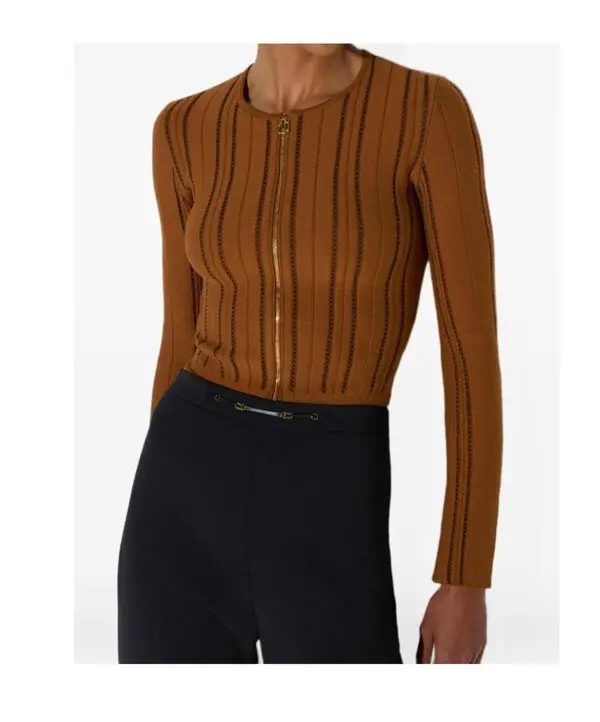 Elisabetta Franchi Cardigan In Knit Fabric