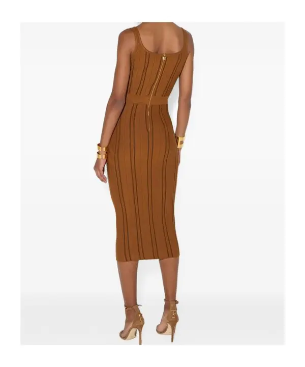 Elisabetta Franchi Striped Knit Dress